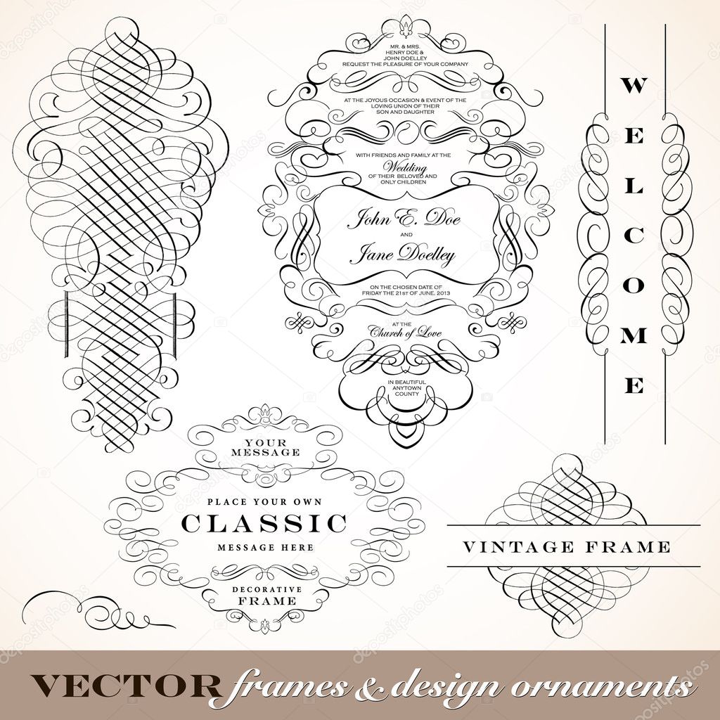 Vector Fancy Victorian Ornament Set. Stock Vector Image by ©createfirst ...