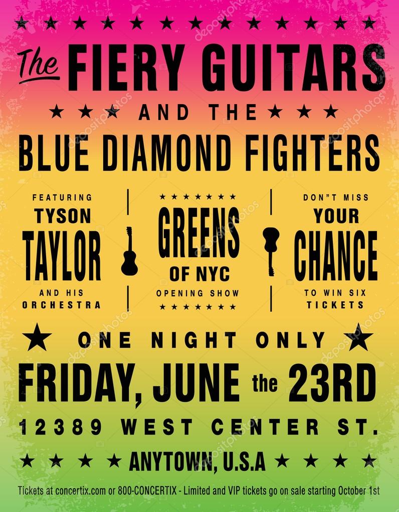 Retro Concert Poster Template