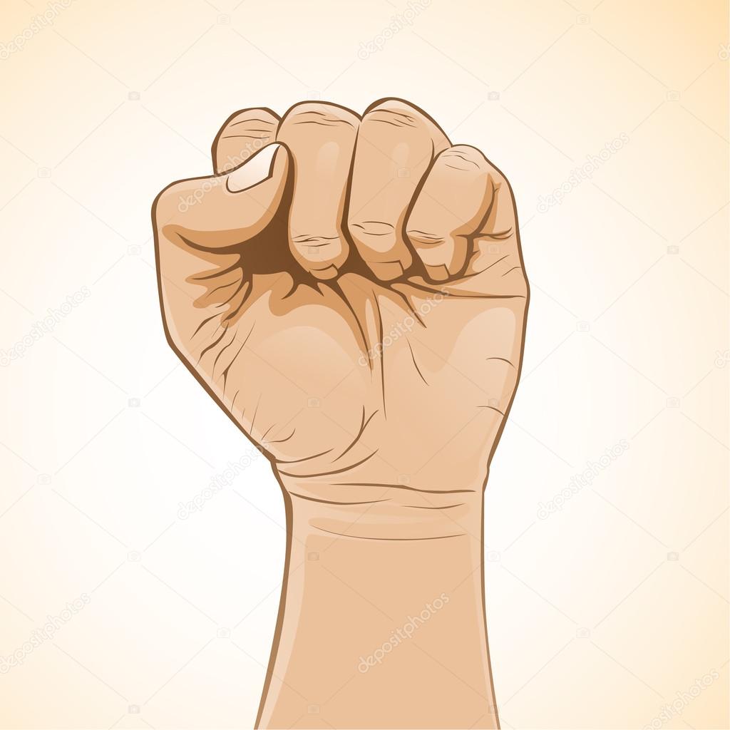 Image vectorielle d'un poing fermé — Image vectorielle kuzzie © #13721716