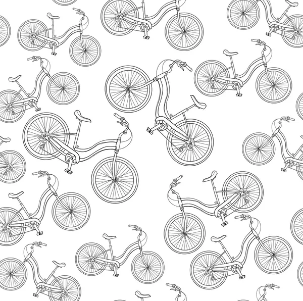 Vintage bicycle seamless pattern — Stock Vector © cienpies #12052155