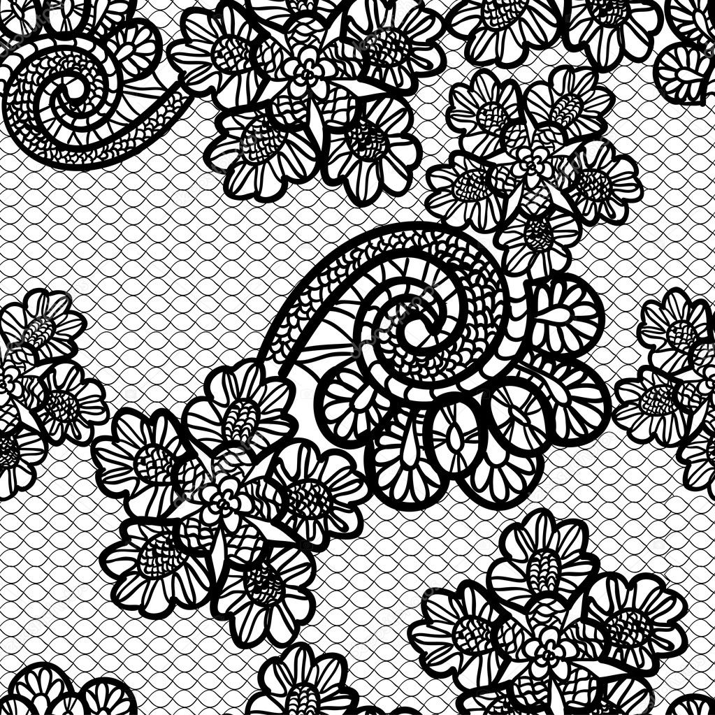 Black Lace Texture Png