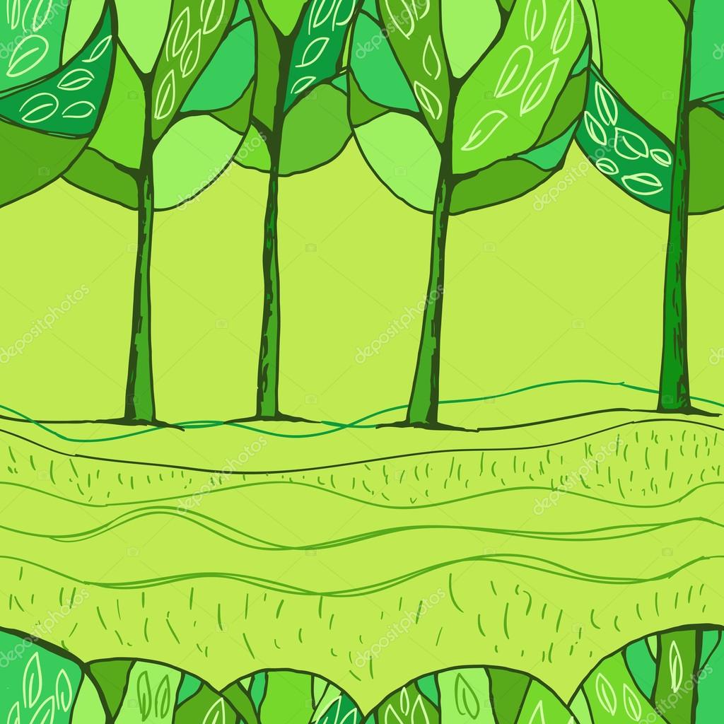 Decorative trees background Stock Vector by ©lolya1988 49259535