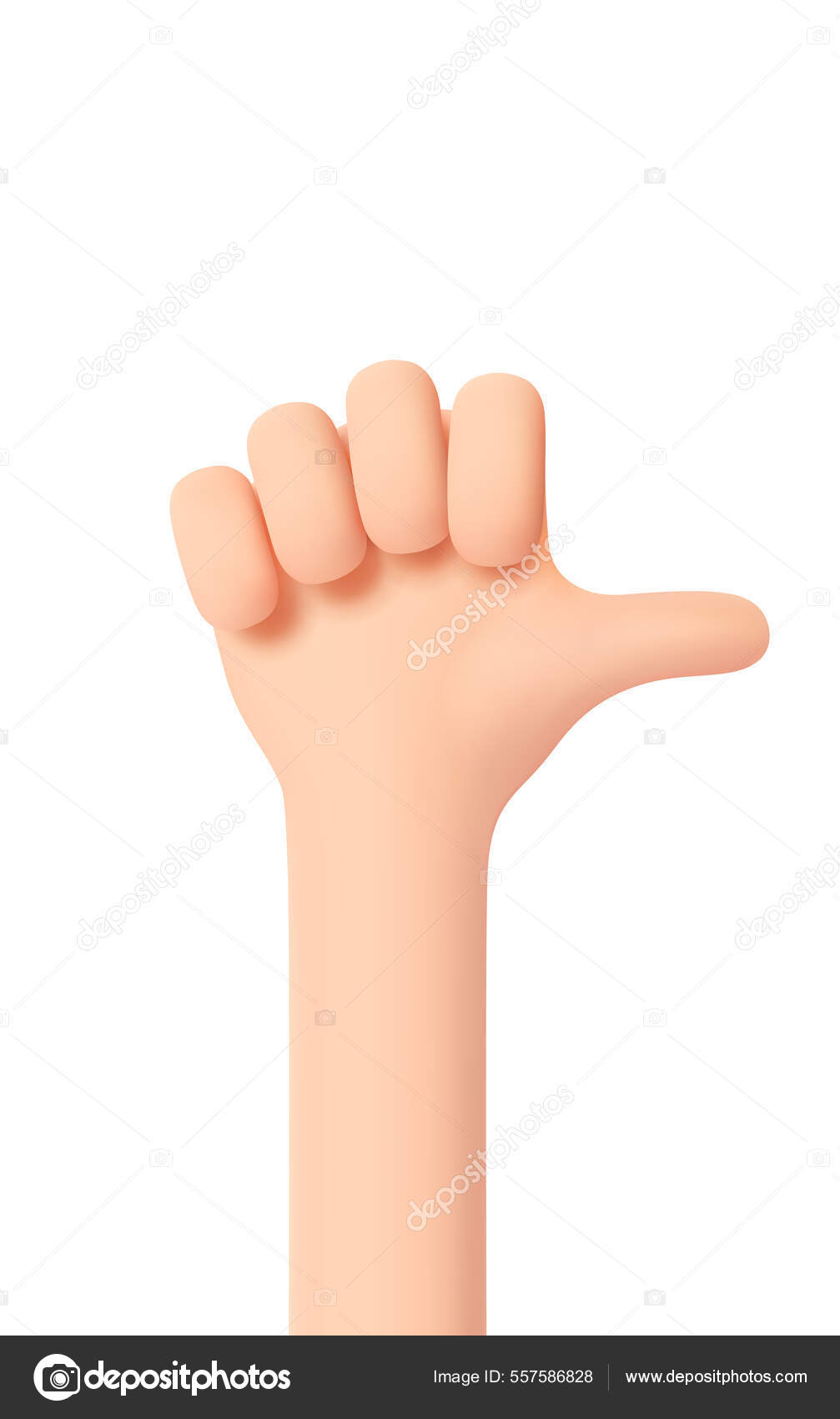 Counting Fingers Number One Hand Gesture Hand Gesture Thumb Unclenched ...