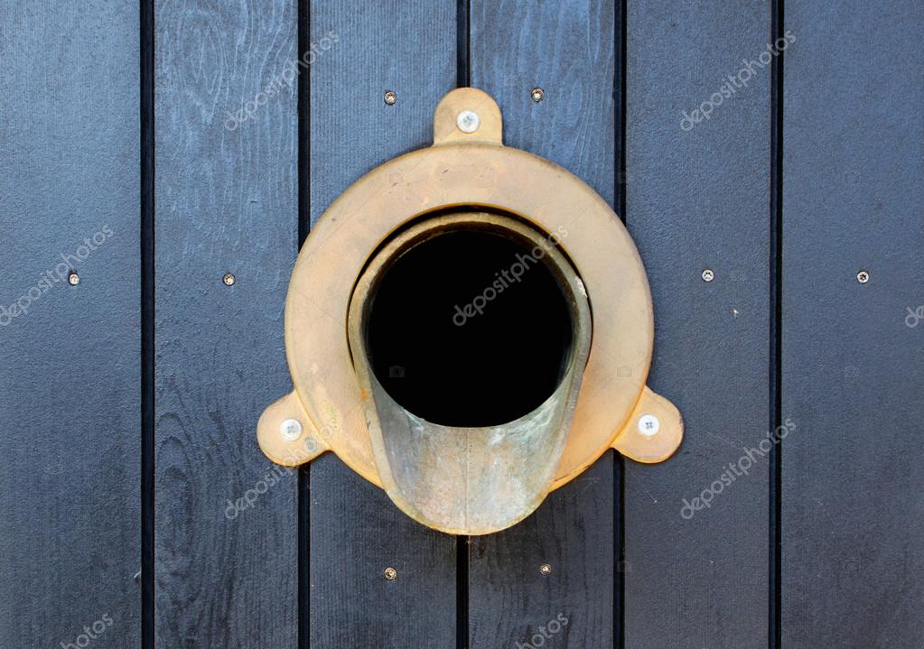 Brass Gutter downspout Stock Photo by ©bobkeenan 49457367