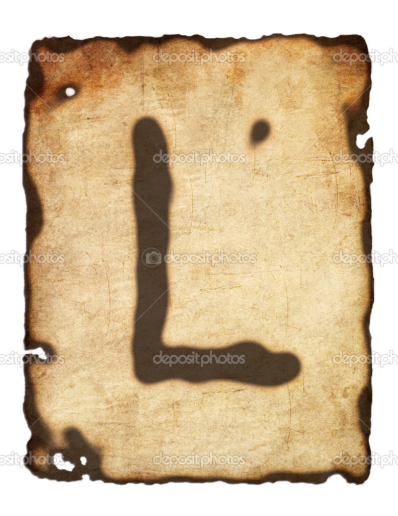 Burnt paper alphabet — Stock Photo © DIDDLE #22609787