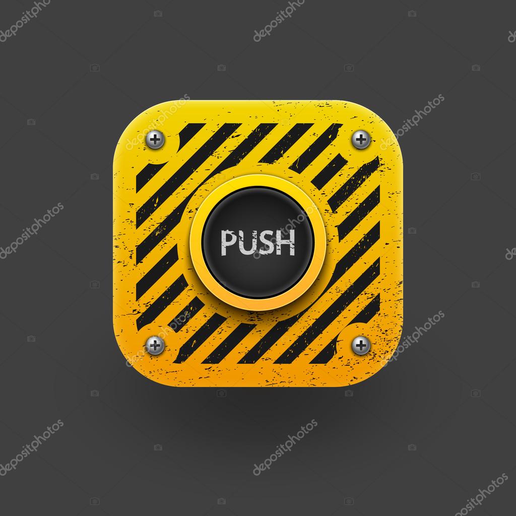 Push button icon. Stock Vector Image by ©DIDDLE #25195197