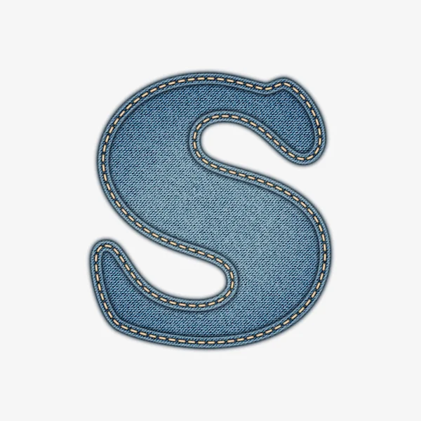 Jeans alphabet. Denim letter L — Stock Vector © L_amica #9370205