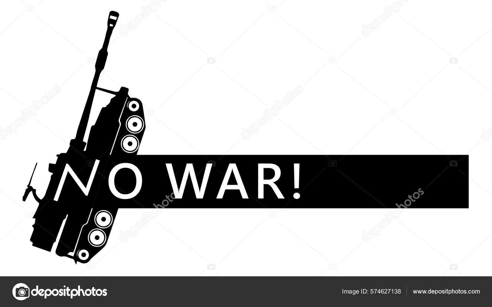 Black White Logo Silhouette Tank Inscription War — Stock Photo © Golova ...