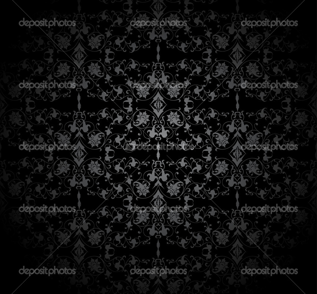 Dark seamless damask pattern. Vector illustration Stock Vector Image by ...