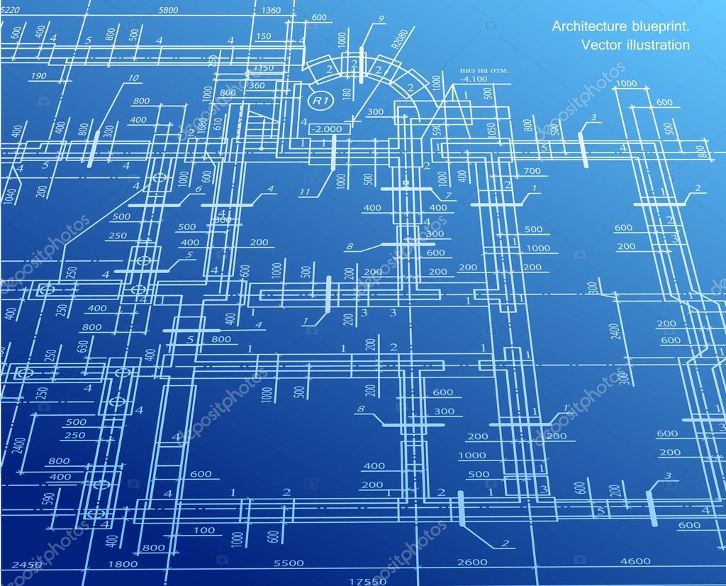 Architecture blueprint background. Vector Stock Vector Image by ©emaria ...