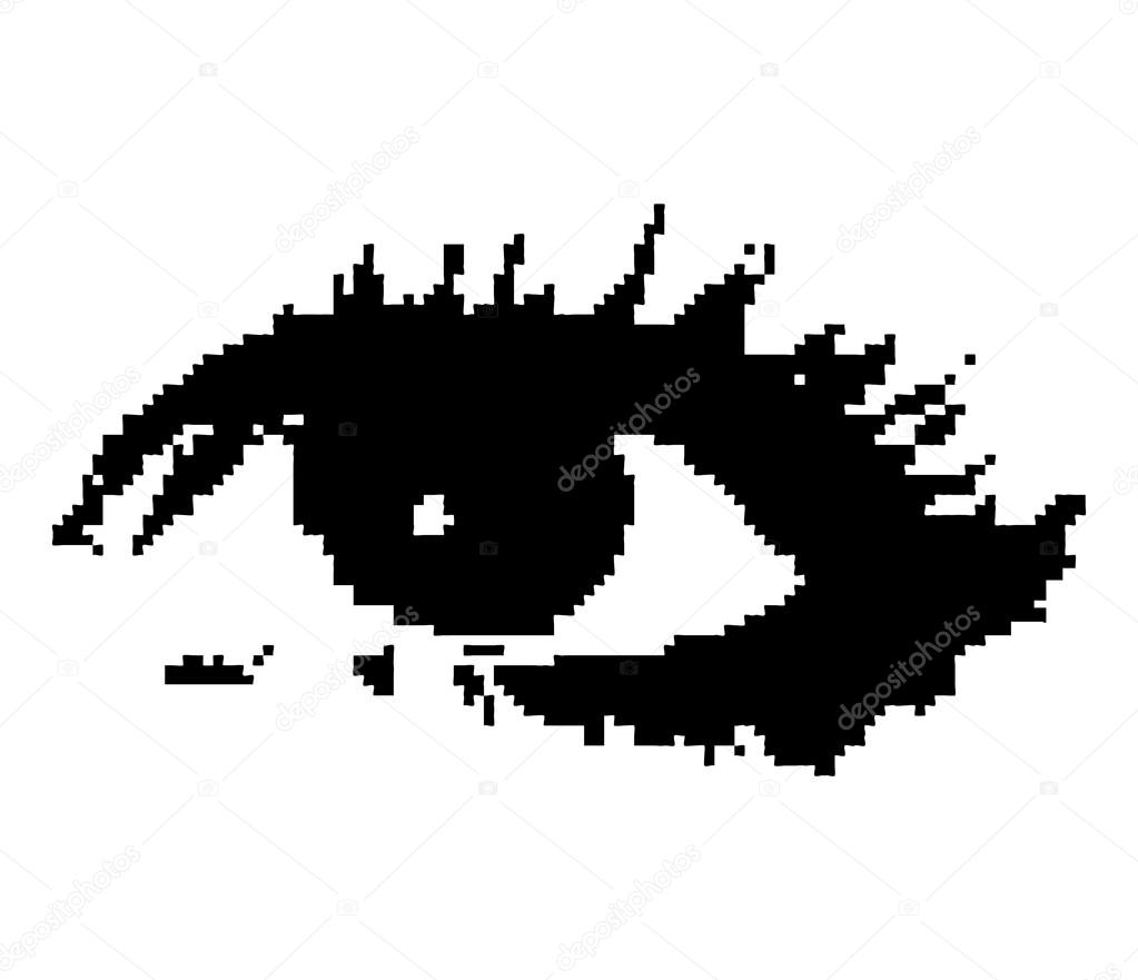 Woman pixelated eye. Vector Stock Vector Image by ©emaria #13910065