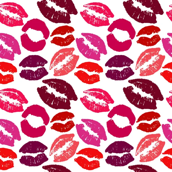 Seamless texture with lips prints — Stock Vector © emaria #6444066