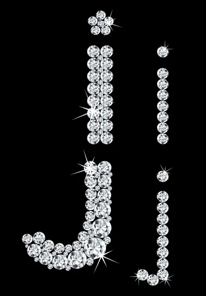 Diamond alphabetic uppercase and lowercase letters of "I" — Stock ...