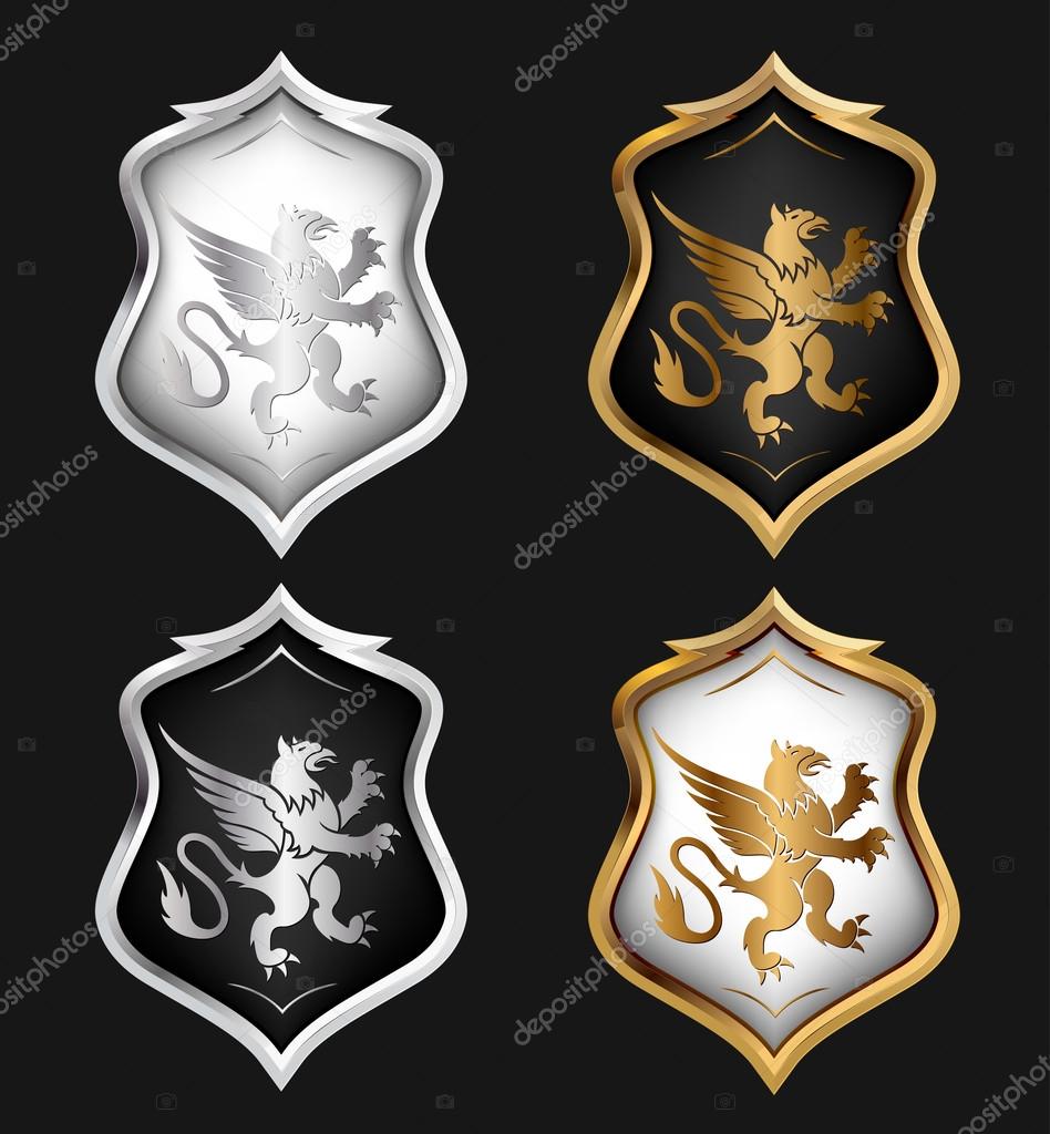 Heraldry Shields Set. Vector ⬇ Vector Image by © emaria | Vector Stock ...