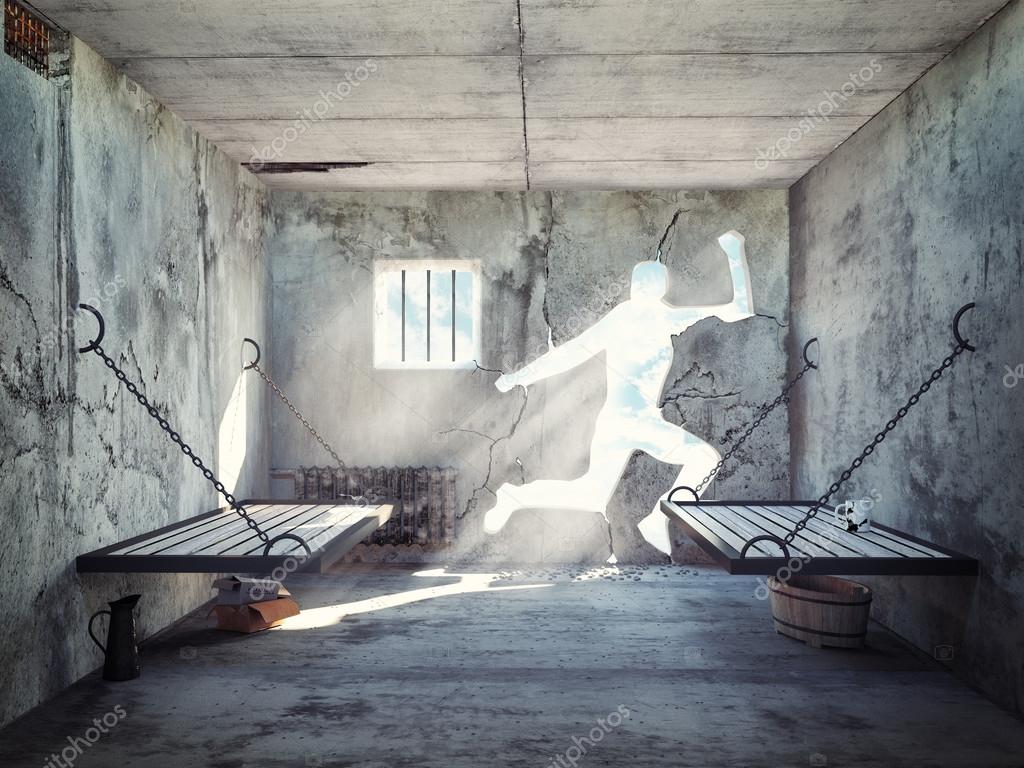 Escape from a prison cell — Stock Photo © vicnt2815 #49516293