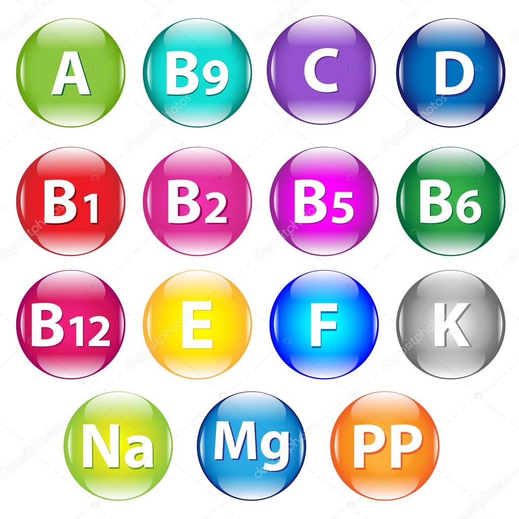 Vitamins — Stock Vector © adamson #13431568