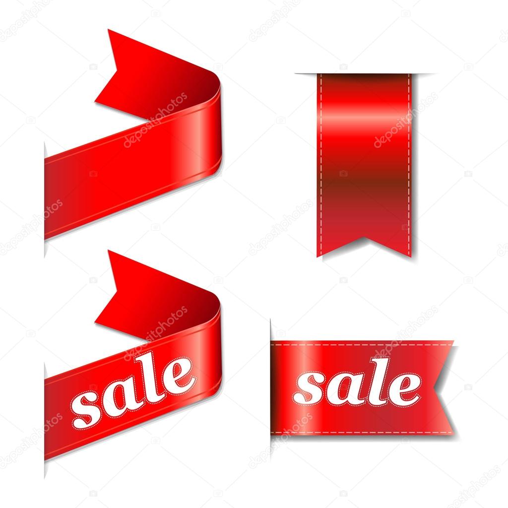 Red Web Sale Ribbons Set Stock Vector Image by ©adamson #25007585