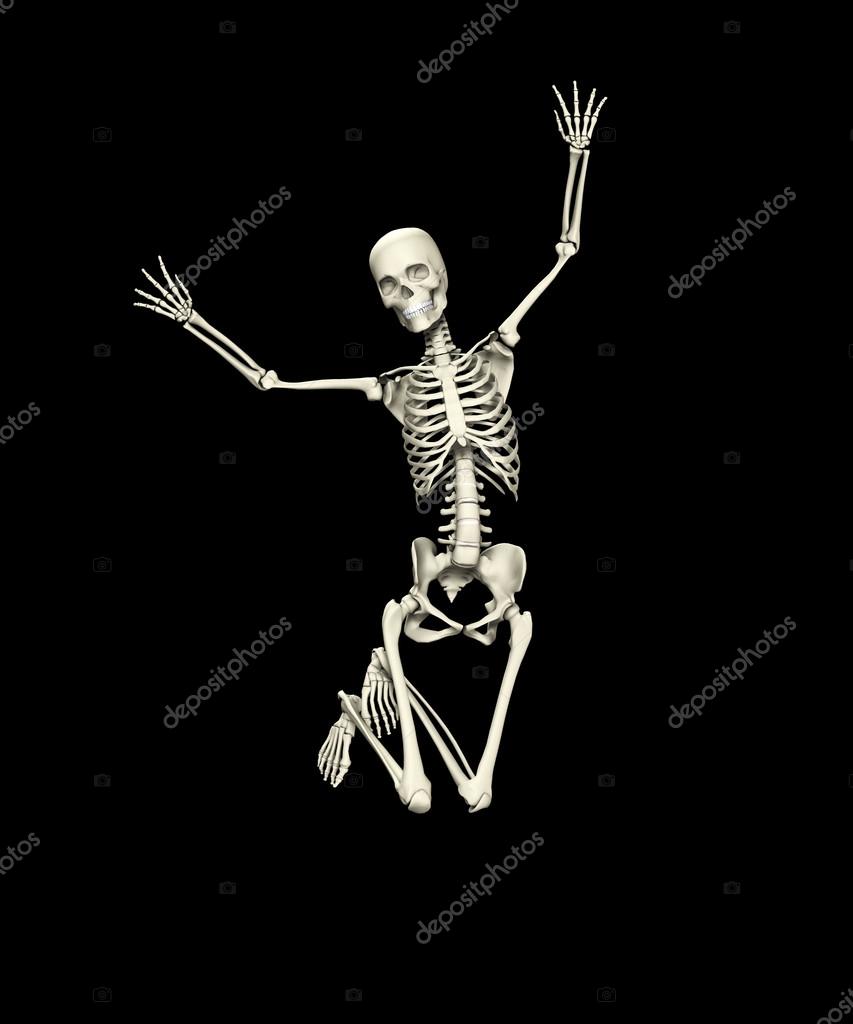 Happy Jumping Skeleton Stock Photo by ©harveysart 18394481