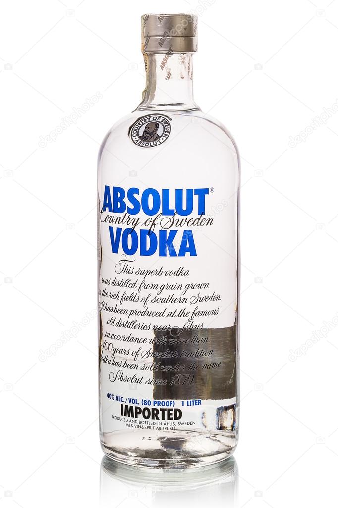 Absolut Vodka Bottle Vector