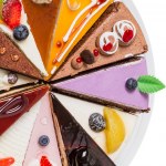 Different pieces of cake top view Stock Photo by ©ra3rn_ 22638905