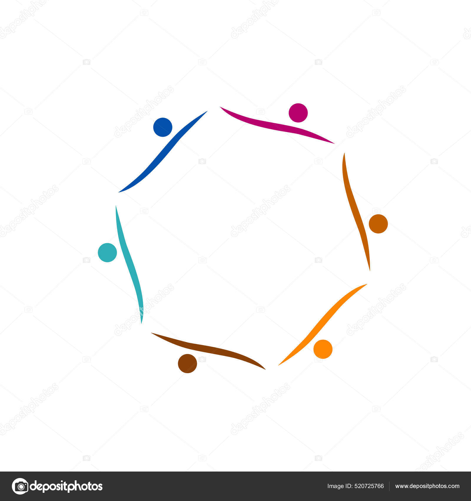 Simple People Together Design Isolated White Stock Vector by ...