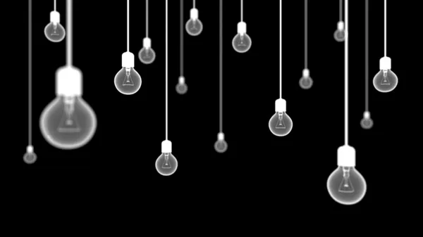 Light bulbs on black background - Stock Image - Everypixel