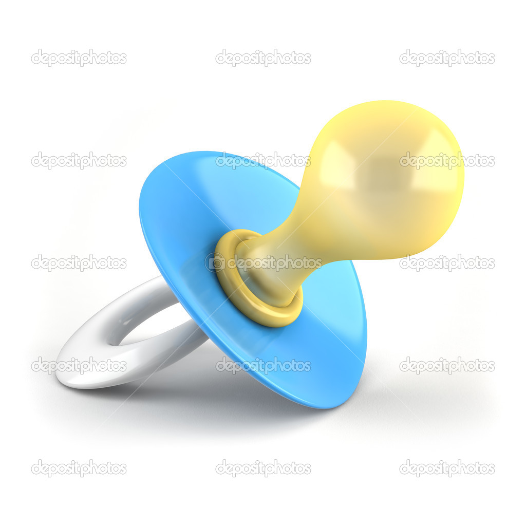 Blue baby pacifier isolated on white background — Stock Photo © hemul75 ...