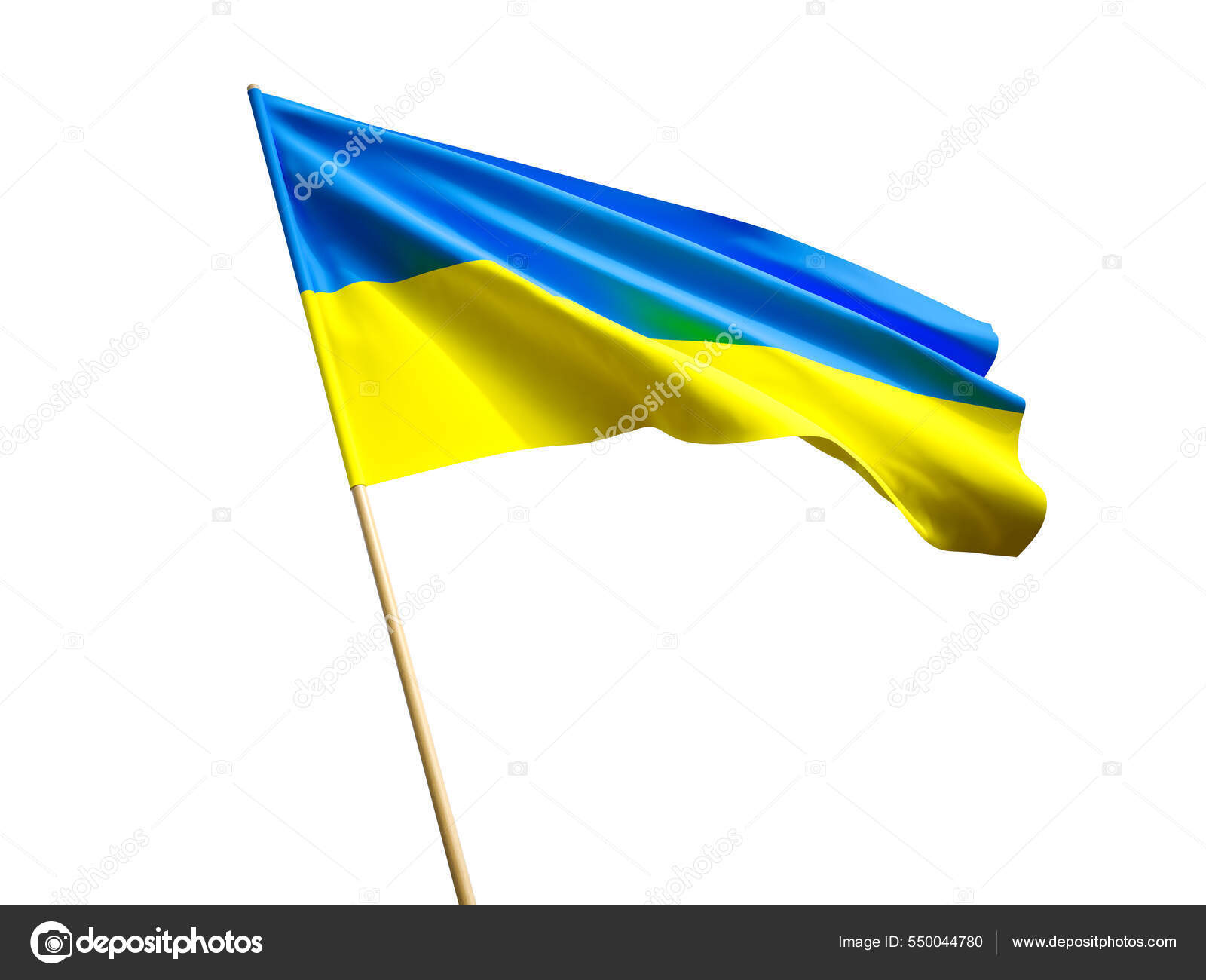 Ukraine waving flag isolated on white background Stock Photo by ...