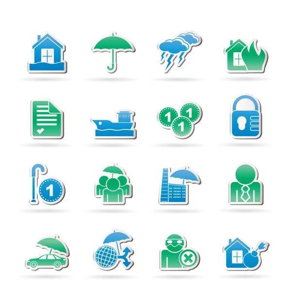 Insurance and risk icons Stock Vector Image by ©stoyanh #12577132