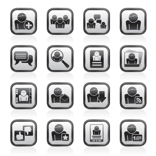Social Media Network Icons Color Background Vector Icon Set Stock ...