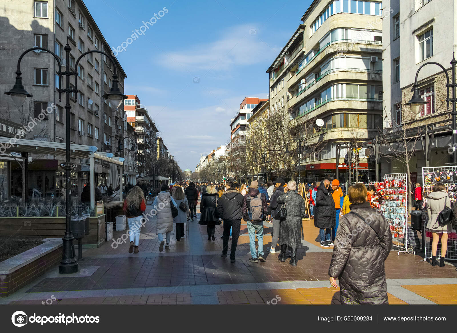 Sofia Bulgaria February 2022 Walking People Boulevard Vitosha City Sofia – Stock Editorial Photo ...