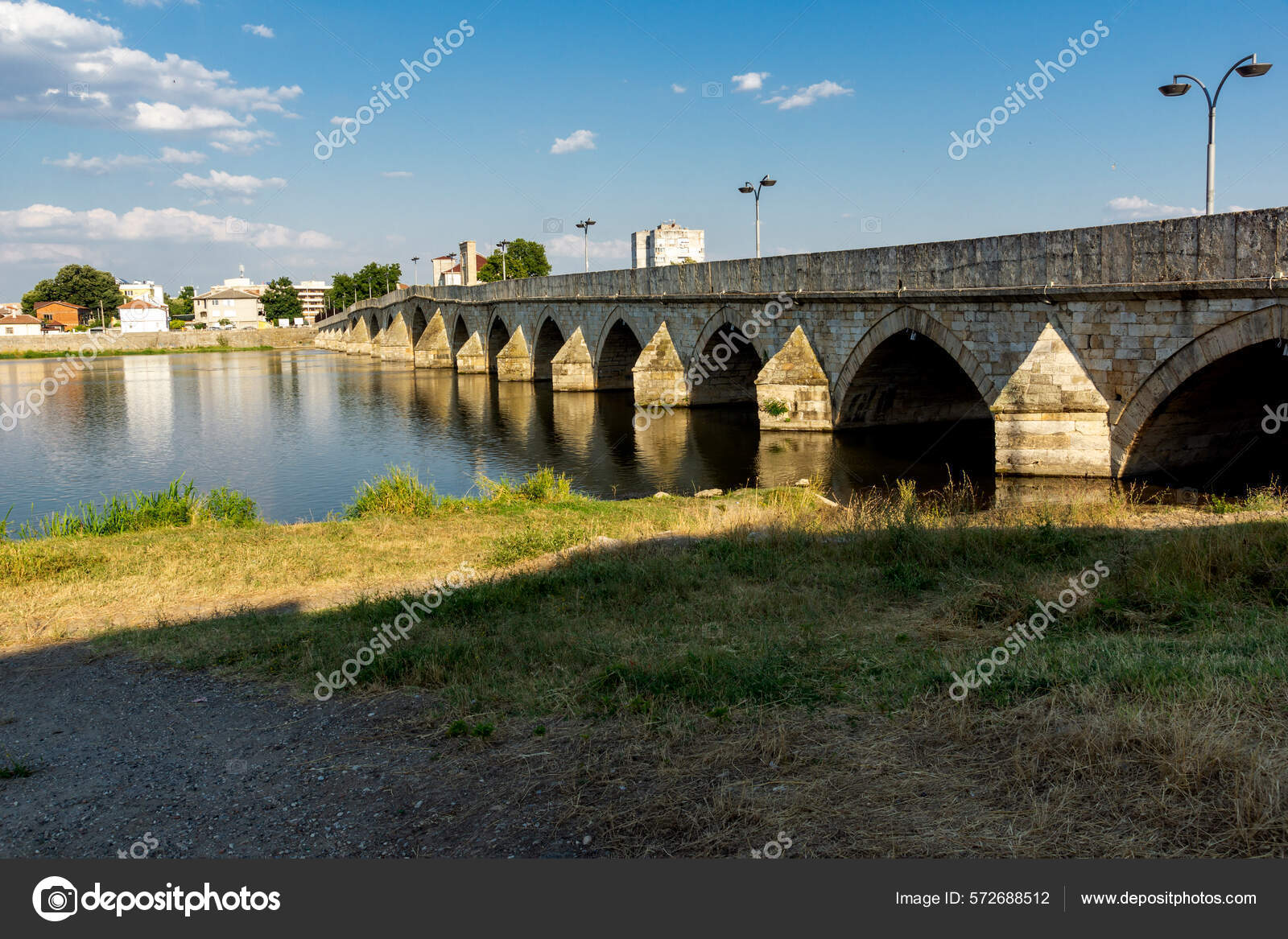 Sixteenth Century Mustafa Pasha Bridge Old Bridge Maritsa River Town ...
