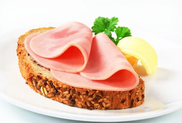 Bread and ham Stock Photo by ©ajafoto 73979333