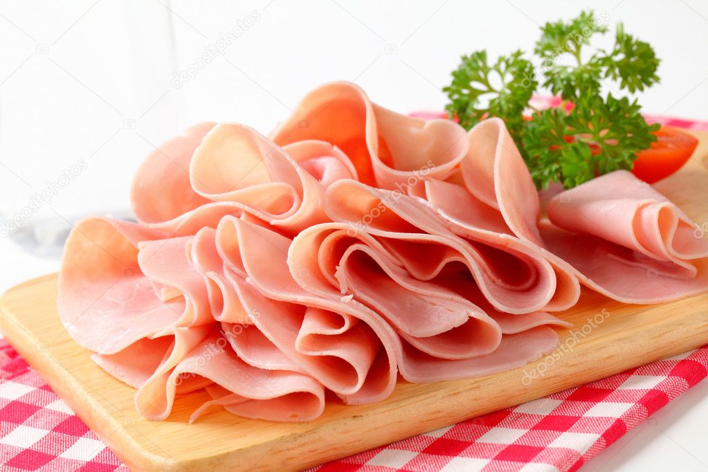 Sliced ham Stock Photo by ©ajafoto 26365581 Sliced ham Stock Photo by ©ajafoto 26365581