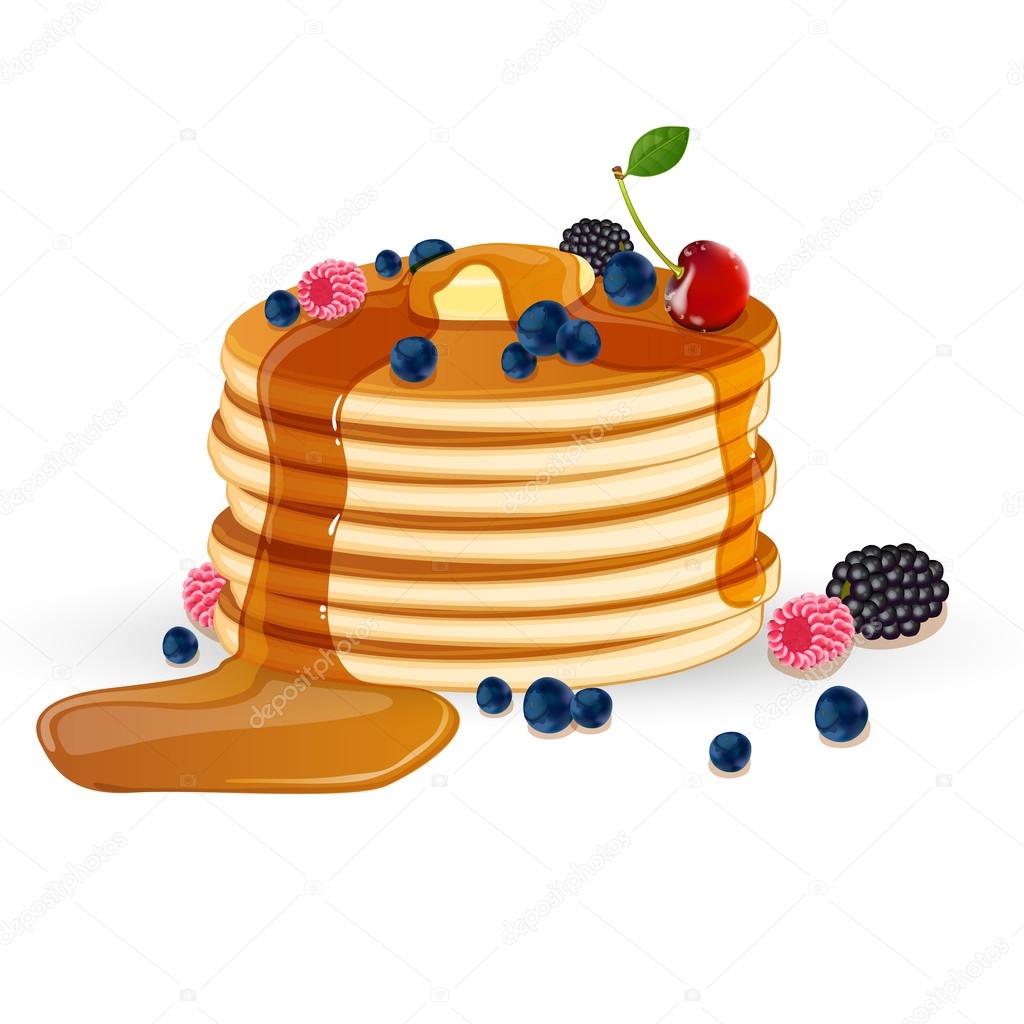Decorated Pancakes — Stock Vector © ramonakaulitzki #14551969