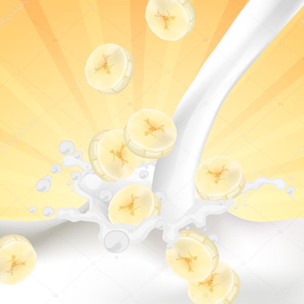 Banana Splash Stock Vector Image by ©ramonakaulitzki #14552747