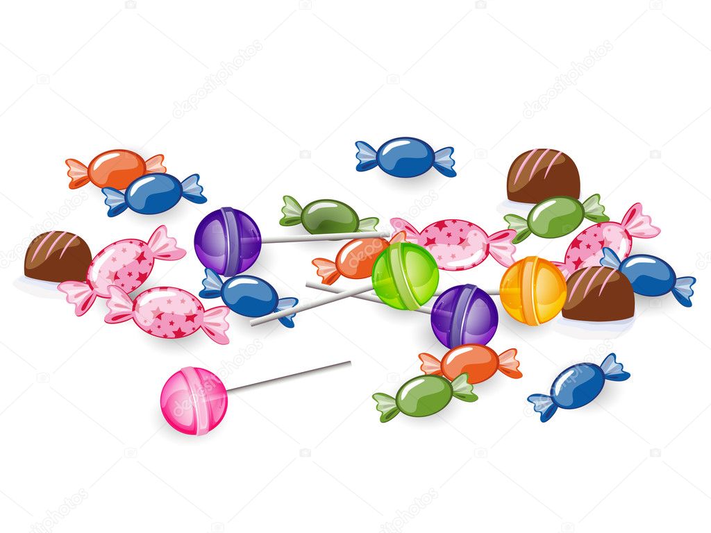 Sweet candies — Stock Vector © ramonakaulitzki #14575575
