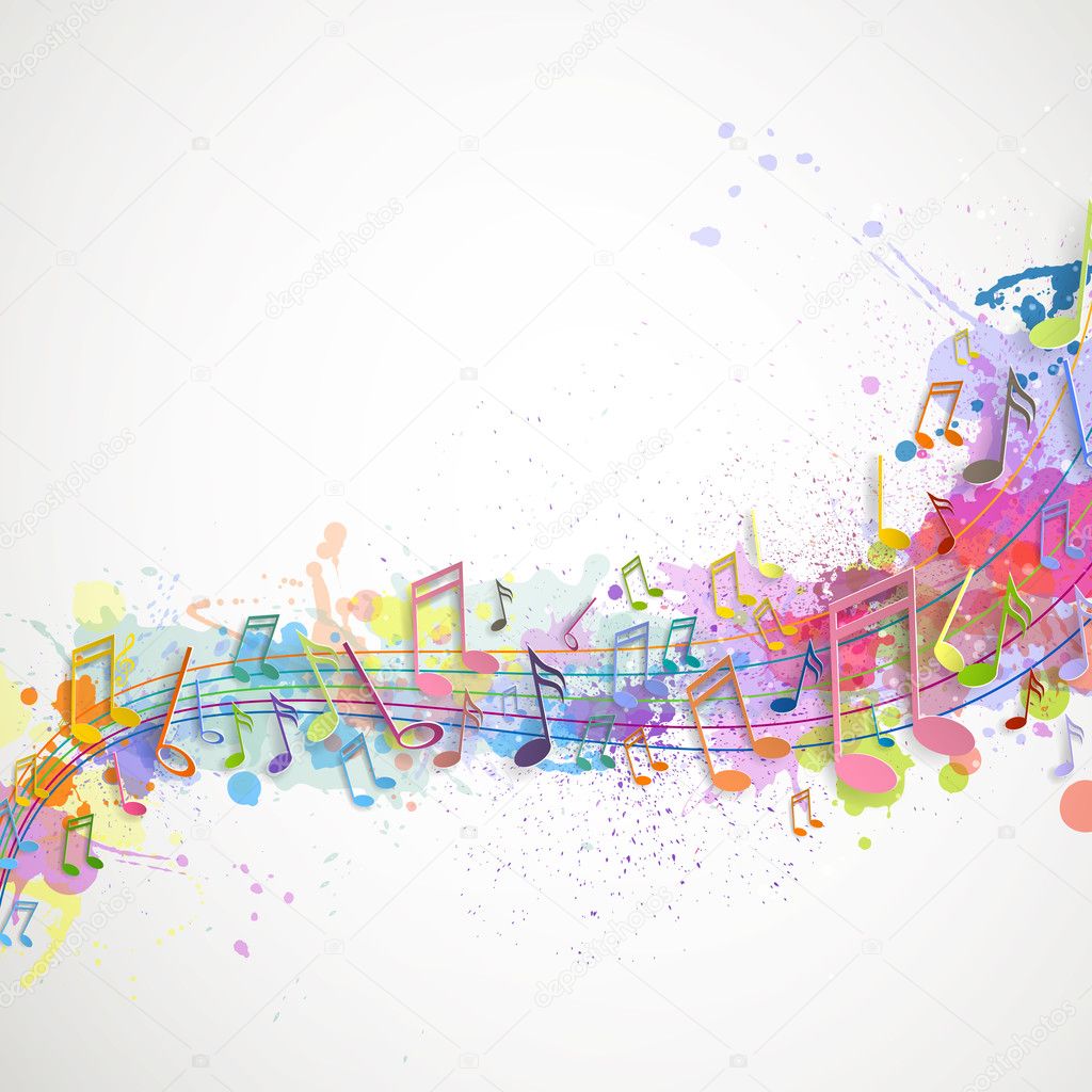 Notes de musique colorées image vectorielle par ramonakaulitzki ...