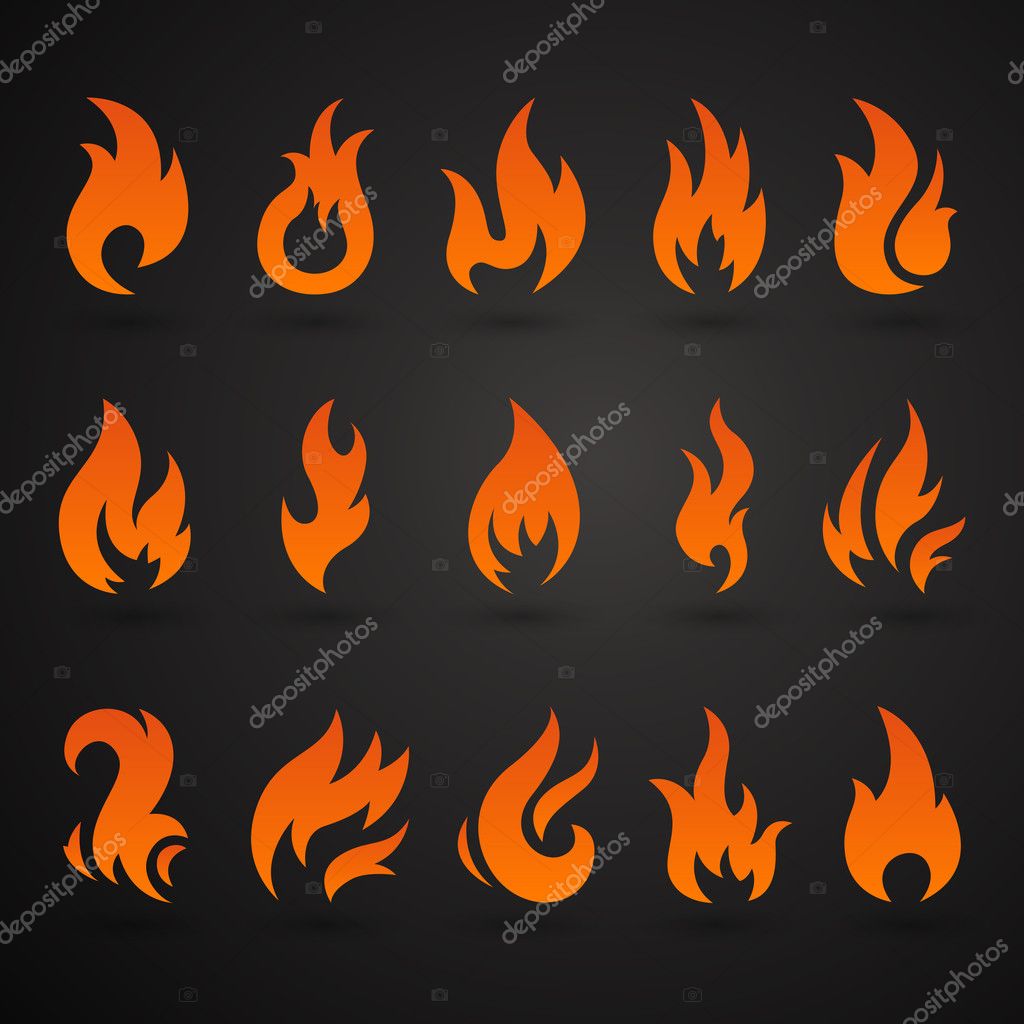 Fire Icons — Stock Vector © ramonakaulitzki #24719839