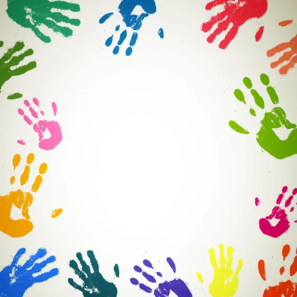Colorful Hand prints Stock Vector Image by ©ramonakaulitzki #26034023