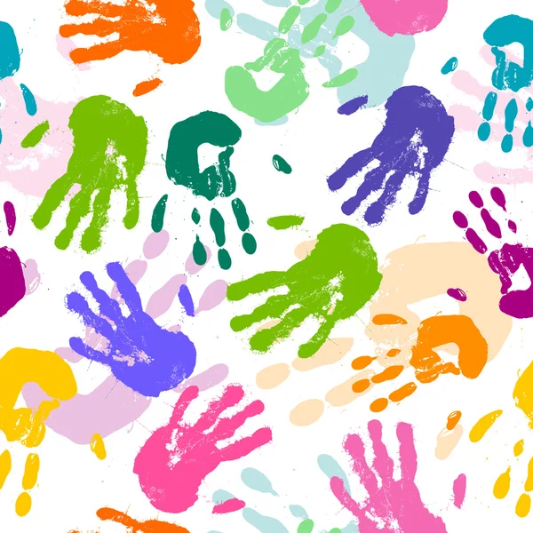 Colorful hand prints Vector Art Stock Images | Depositphotos