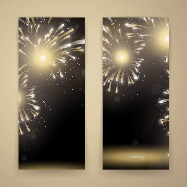 Golden fireworks Vector Art Stock Images | Depositphotos