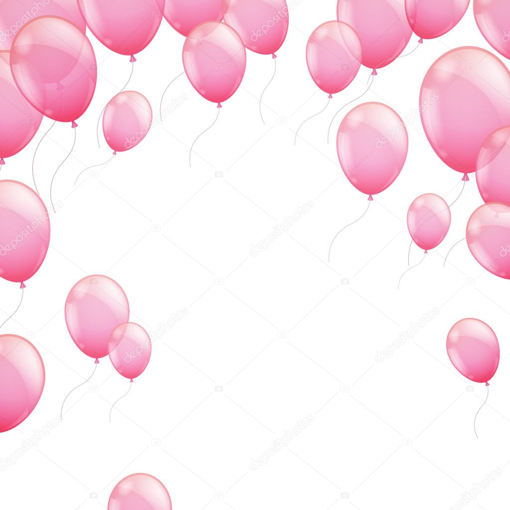 Pink balloons Stock Vector Image by ©ramonakaulitzki #32885169