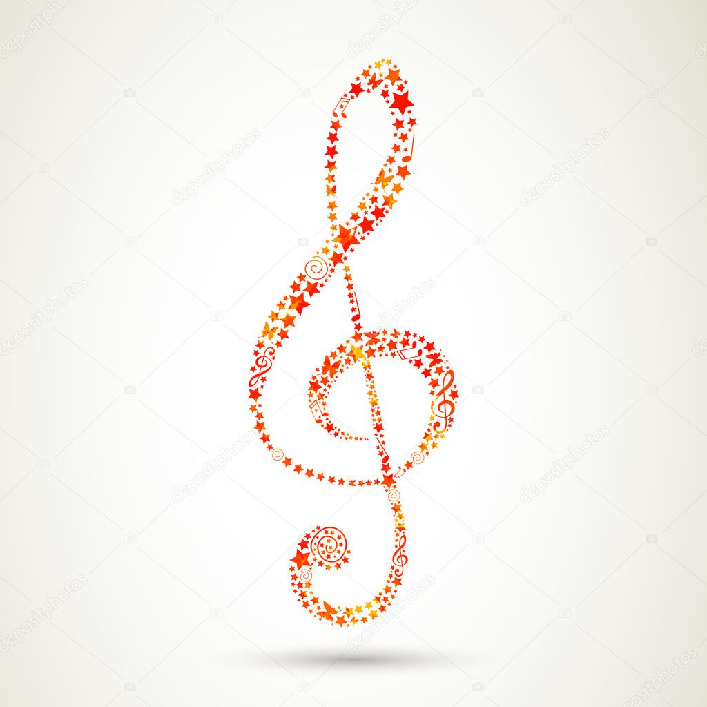 Colorful Clef Stock Vector by ©ramonakaulitzki 38676439