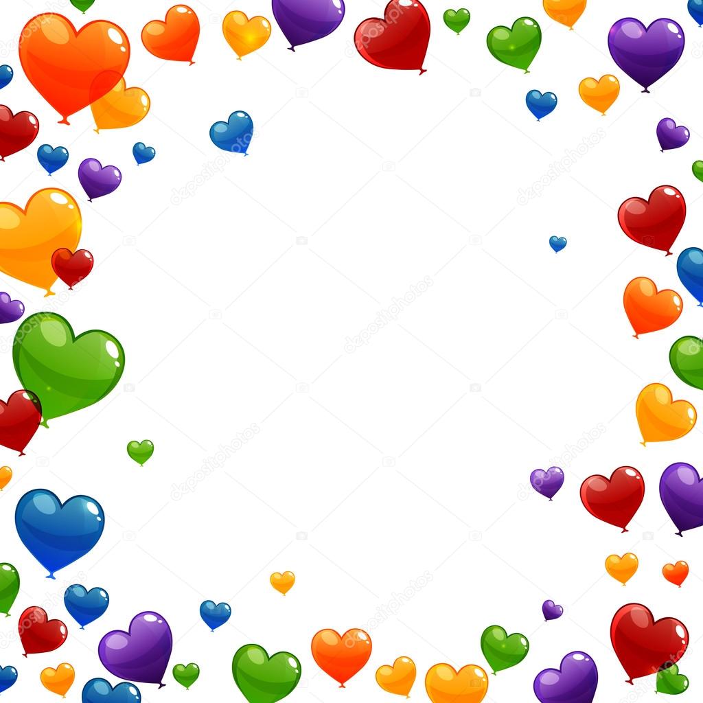 Colorful Heart Frame