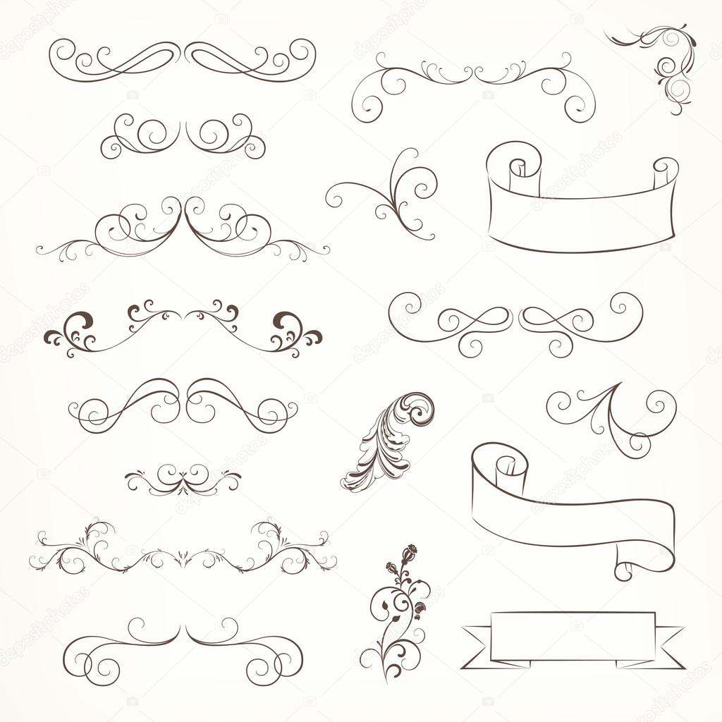 Vector Ornate Frames and Scroll Elements Stock Vector by ...