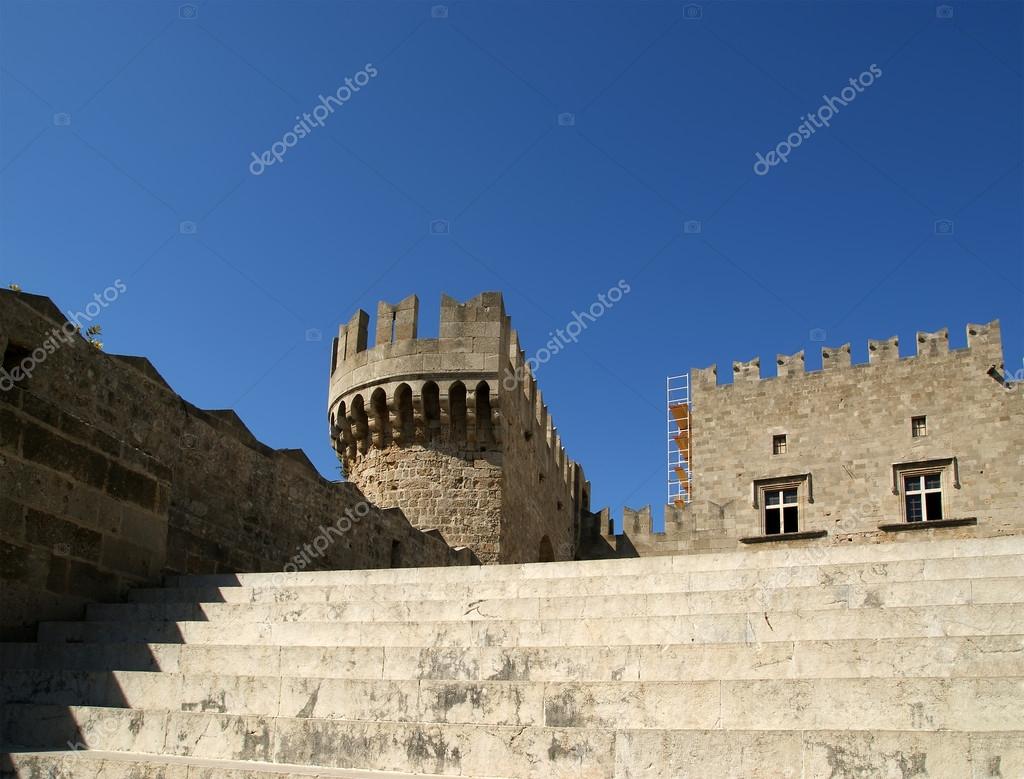 Castillo de Rodas Caballeros Medievales (Palacio), Grecia — Foto de ...