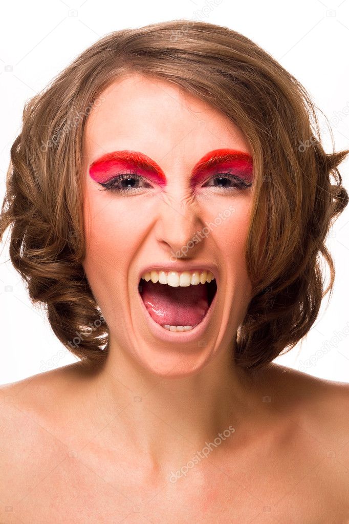 An angry woman shouting Stock Photo by ©Dmitry.Zimin 15914939