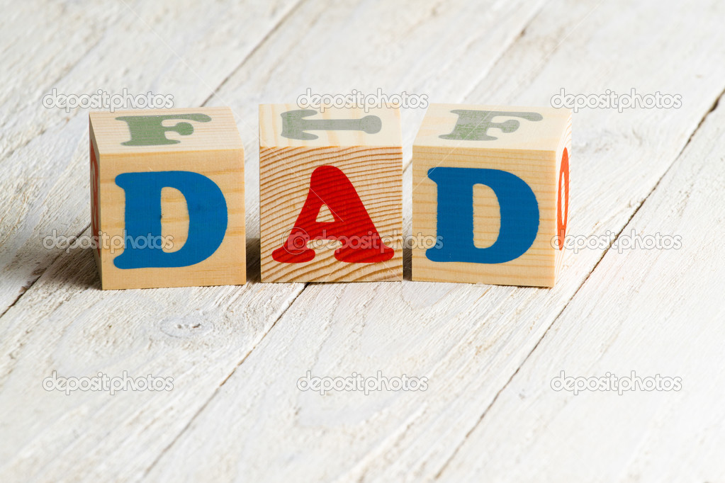 Wooden blocks with DAD word Stock Photo by ©Dmitry.Zimin 48602541