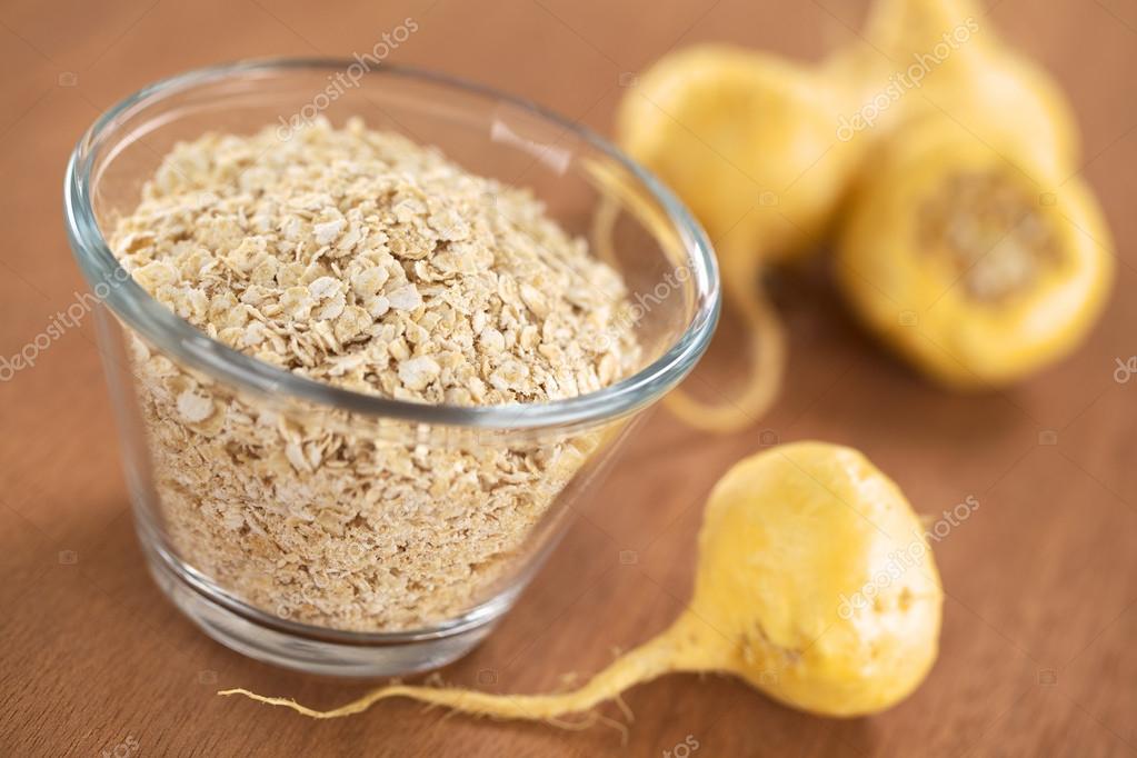 Oatmeal with Maca Powder — Stock Photo © ildi_papp #12601916